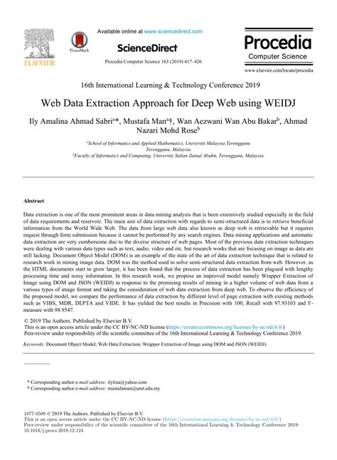 Pdf Web Data Extraction Approach For Deep Web Using Weidj