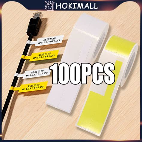 Jual 100pcs Stiker Kabel Label Kertas Dengan Perekat Sendiri Anti Air