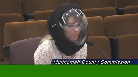 Woman Wears Unusual Helmet At City Council Meeting Unfazed By Covids End American Truth Project