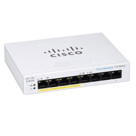 Cisco CBS110 8PP D EU 8 Ports Gigabit 10 100 1000 Mbps PoE 4 Ports Unmanaged Desktop Switch