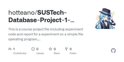 Github Hotteano Sustech Database Project 1 Evaluation Of Dbms And File Operation This Is A