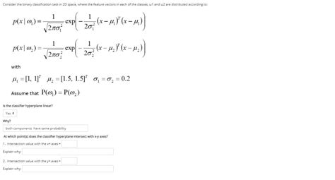 solved consider the binary classification task in 2d space