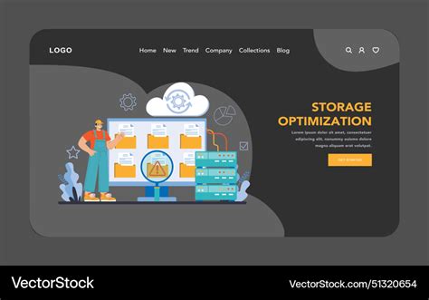 Data Storage Optimization Concept Royalty Free Vector Image