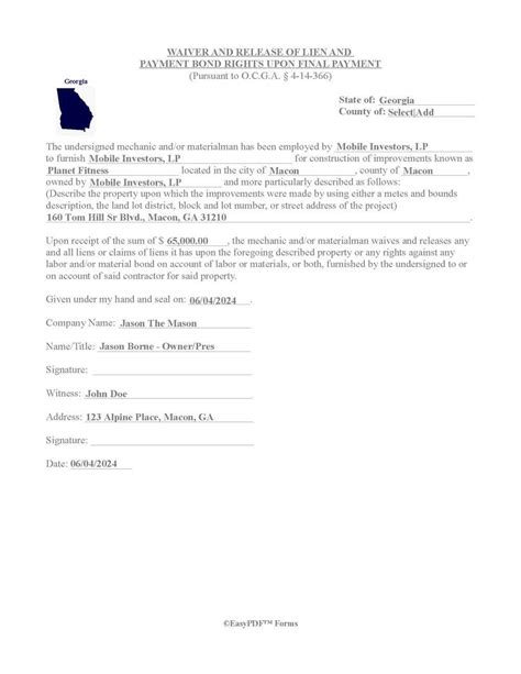 Easypdf™ Digital Construction Lien Waivers