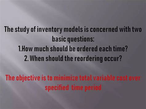Supply Chain Inventory Management Unit 2 Inventory Modelspptx