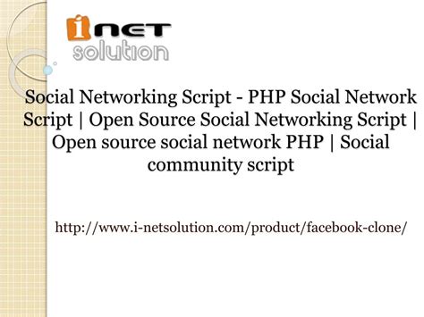 Ppt Php Social Network Script Open Source Social Networking Script Powerpoint Presentation