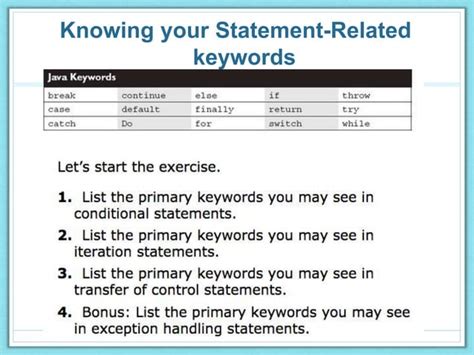 OCA JAVA 2 Programming With Java Statements PPT
