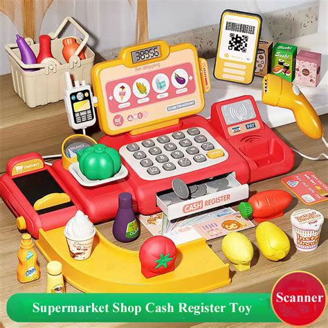 Jual Pretend Play Calculator Cash Register Toy Supermarket Shop Cashier