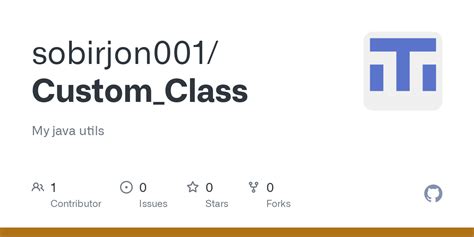 Github Sobirjon001customclass My Java Utils