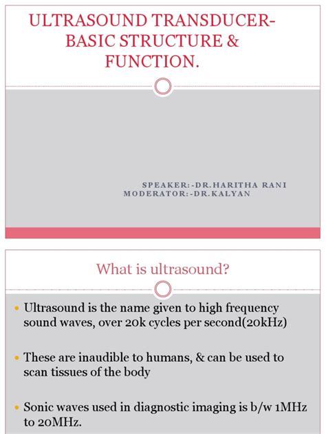 Usg Transducer Basic Structure And Function Pdf Piezoelectricity Medical Ultrasound