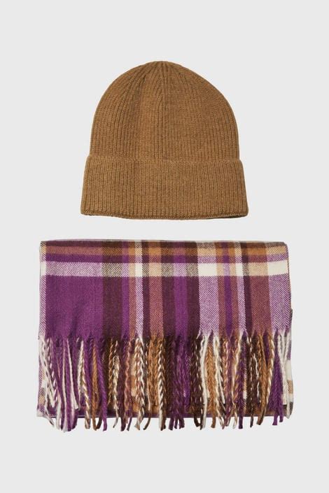 Комплект шапка и шал Pieces Anaja Astratex Bg