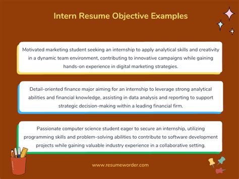 34 Intern Resume Objective Sample Statements Resumeworder