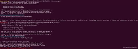 Catkinmake遇到 Gazeboroscontrolconfigcmake相关的问题gazeboconfigcmake Csdn博客