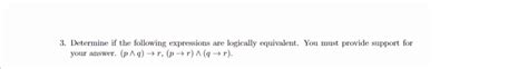 solved determine if the following expressions are logically