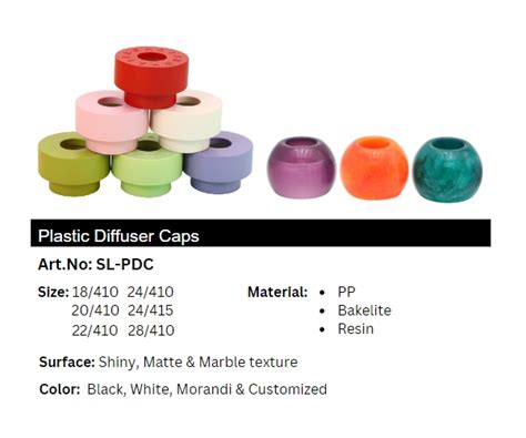 Colorful Plastic Diffuser Caps 28mm