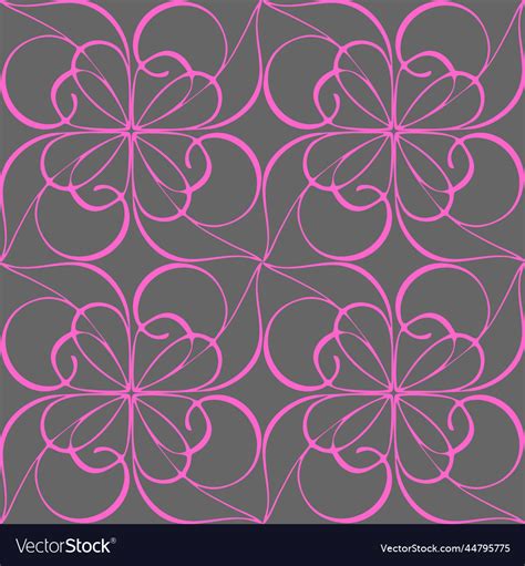 Seamless Graphic Abstract Tile Pattern Pink Vector Image