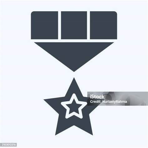 아이콘 랭크 배지 군대 및 육군 상징과 관련이 있습니다 글리프 스타일 심플한 디자인 일러스트레이션 Championship에 대한 스톡 벡터 아트 및 기타 이미지 Istock