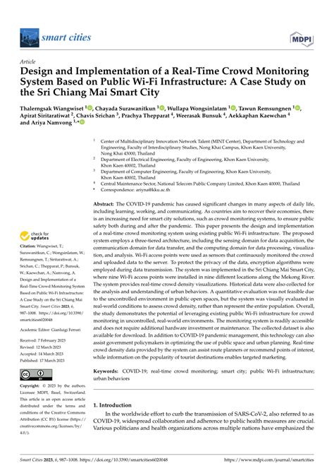 PDF Design And Implementation Of A Real Time Crowd Monitoring System Based On Public Wi Fi