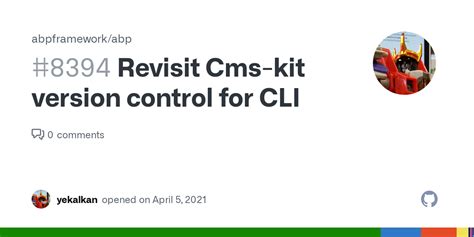 Revisit Cms Kit Version Control For Cli · Issue 8394 · Abpframework
