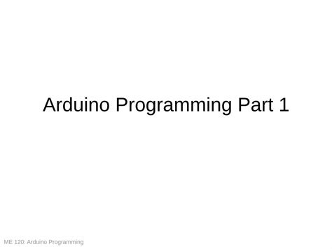 Pdf Arduino Programming Part 1 Start Me 120 Lib