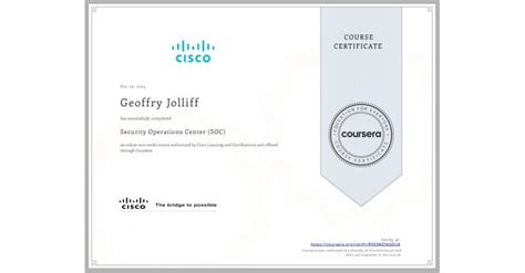 Geoff Jolliff On Linkedin Completion Certificate For Security