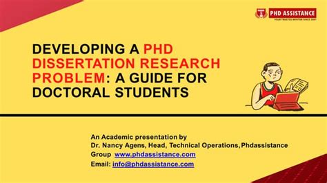 developing a phd dissertation research problem a guide for doctoral