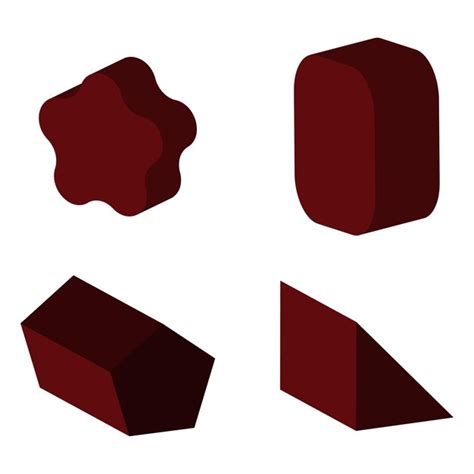 기본 도형의 벡터입니다 흰색 배경에 고립 된 기하학적 모양의 벡터 집합입니다 프리미엄 벡터