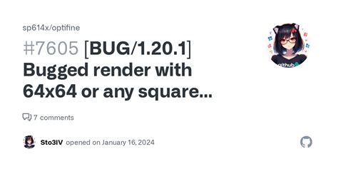 Bug1201 Bugged Render With 64x64 Or Any Square Armor Texture · Issue 7605 · Sp614x