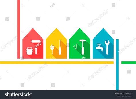 House Repair Renovation Maintenance Facility Management Stock Vector