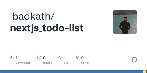 Github Ibadkathnextjstodo List
