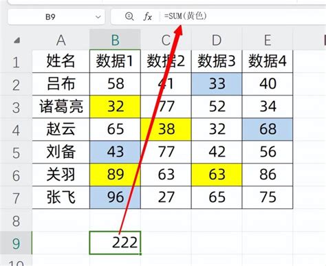 Excel中对标记颜色区域进行快速求和的两种方法 趣帮office教程网