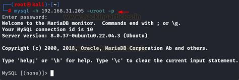 Penetration Testing On Mysql Port 3306