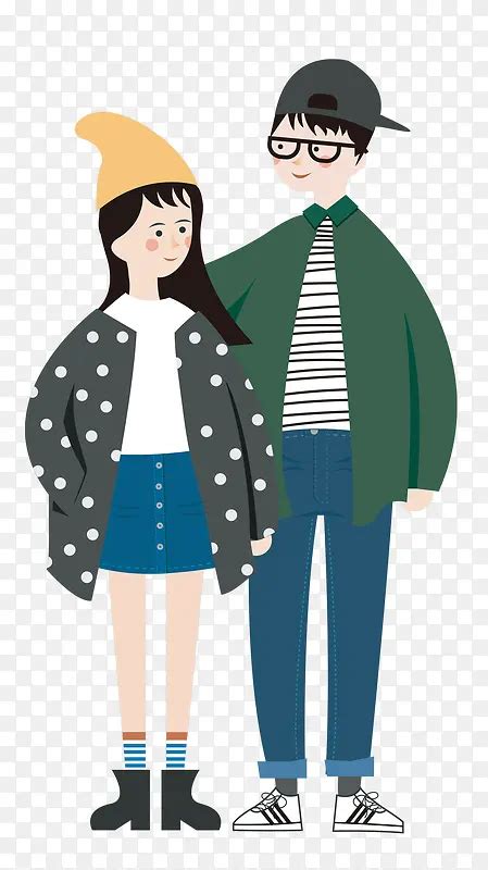 可爱卡通手绘人物插画潮流装扮的png图片素材下载 图片编号10004051 Png素材网