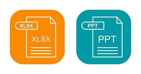 Xlsx And Ppt Icon 32656357 Vector Art At Vecteezy