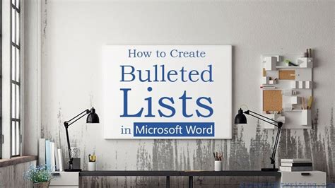 How To Create Bulleted Lists In Microsoft Word