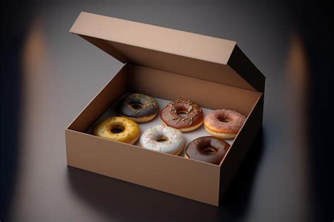 Premium Photo A Box Of Donuts With Different Flavors Of Donuts
