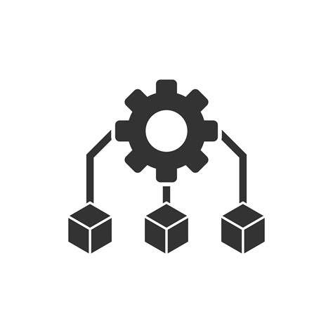 Api Technology Icon In Flat Style Algorithm Vector Illustration On