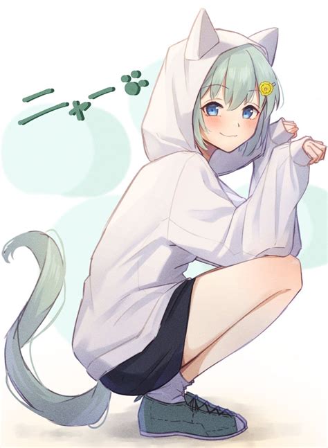 ウマ娘「猫の日だったので猫耳パーカーセイちゃん描きました 猫の日 ウマ娘 セイウ」isanaのイラスト