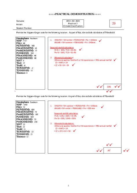 Env201 2024 Practical 3 Demonstration Memo Practical Demonstration Surname Initials