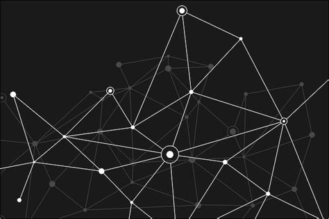 Premium Vector Geometric Plexus Line Node Background Black Abstract