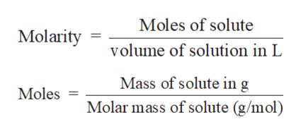 Answered Calculate The Number Of Moles Of Solute Bartleby