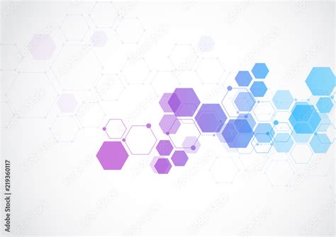Molecular Structure Abstract Tech Background Medical Design Vector Illustration Stock Vector
