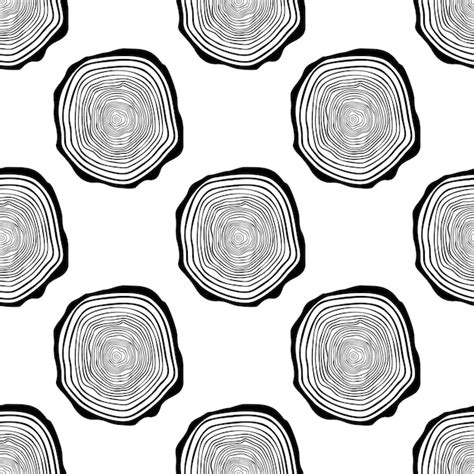 Premium Vector Tree Rings Seamless Vector Pattern
