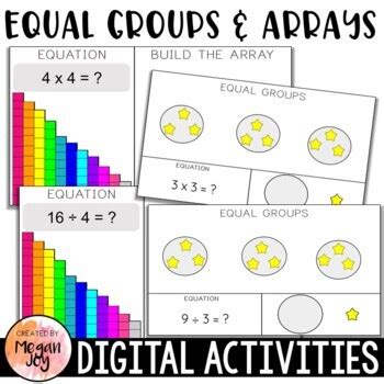 Equal Groups Arrays Digital Tool By Joyful Learning Megan Joy