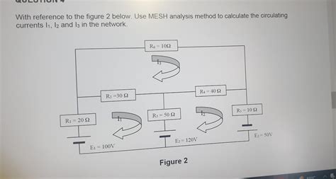 solved with reference to the figure 2 below use mesh