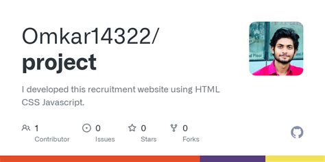 Github Omkar14322project I Developed This Recruitment Website Using