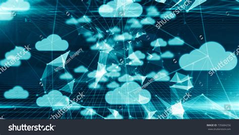 Big Data Cloud Computing Internet Things Stock Illustration 735684256