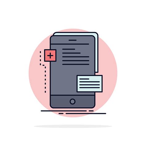 Frontend Interface Mobile Phone Developer Flat Color Icon Vector