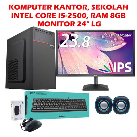 Jual Paket Komputer Kantor Intel Core I5 2500 Ram 8gb Monitor Lg Samsung Inforce Pixel Wide