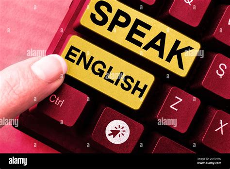 Writing Displaying Text Speak English Word For Study Another Foreign